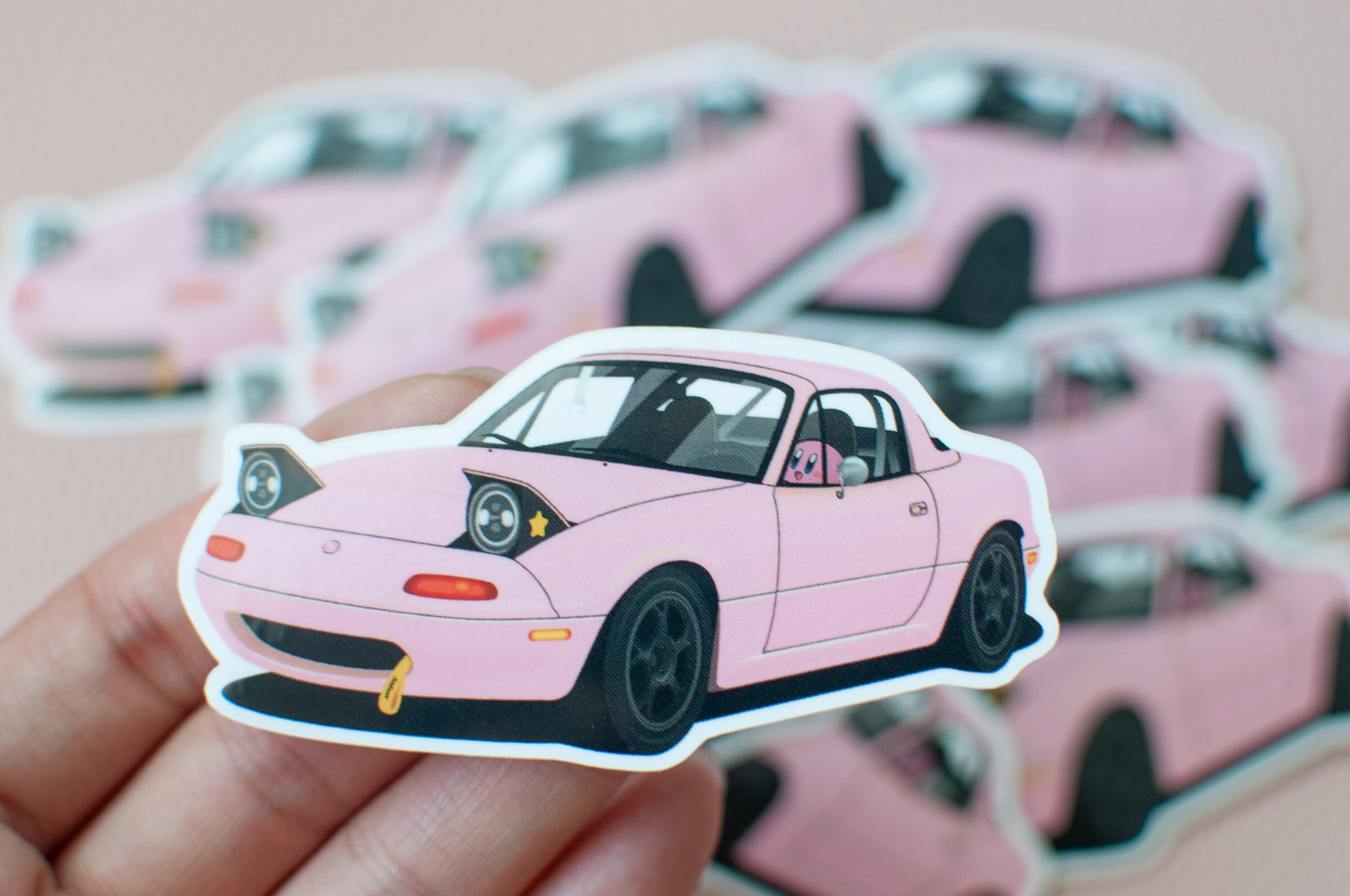 Kawaii Pink Miata Vinyl Sticker Cute JDM Car Decor Slap - Etsy