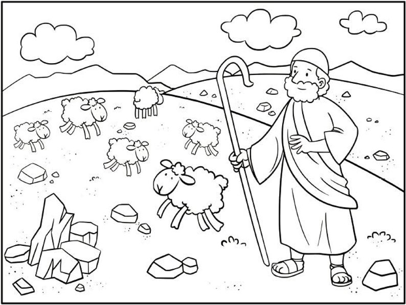 100 Bible Themed Coloring Pages - Etsy