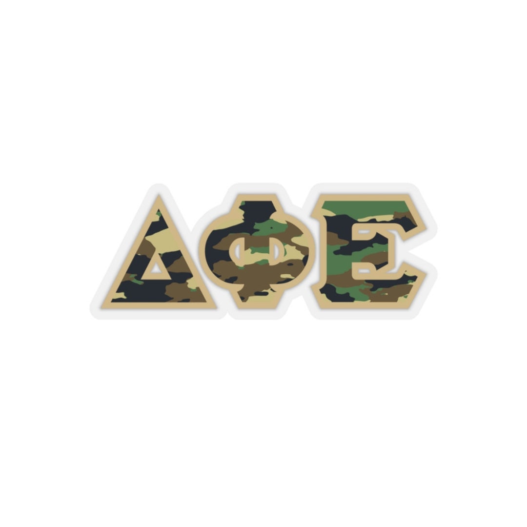 Delta Phi Epsilon Camouflage Pattern Letter Sticker - Etsy