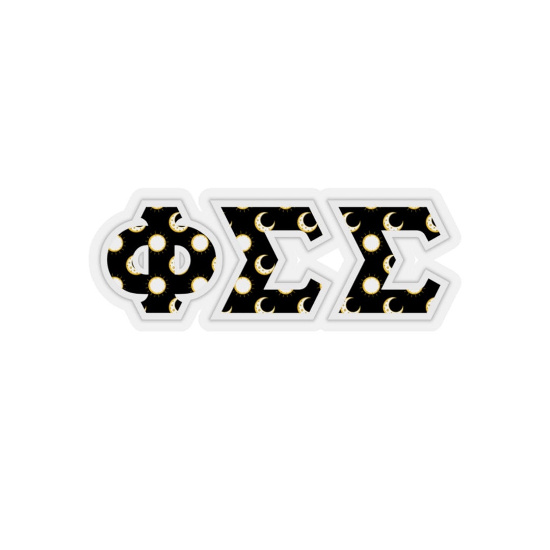 Phi Sigma Sigma Sun and Moon Pattern Letter Sticker - Etsy