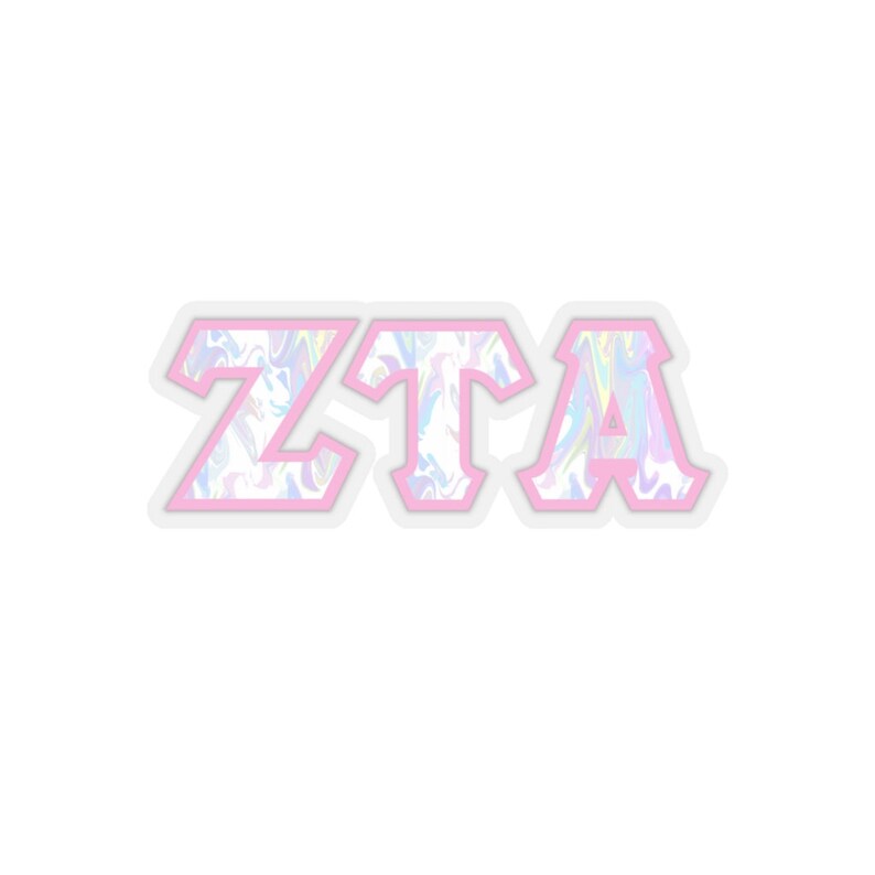 Zeta Tau Alpha Pastel Tie-dye Pattern Letter Sticker - Etsy