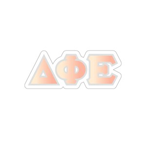 Delta Phi Epsilon Peach Sunrise Letter Sticker - Etsy