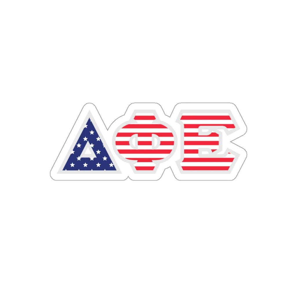Delta Phi Epsilon American Flag Pattern Letter Sticker - Etsy