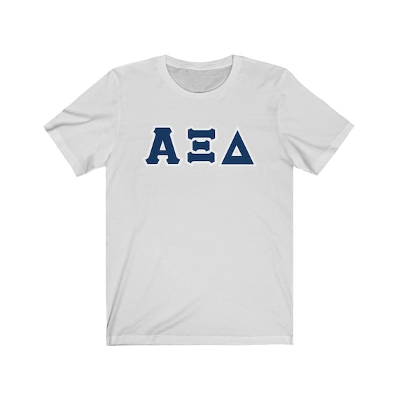 Alpha Xi Delta Print Letters Inspiration Blue & White - Etsy