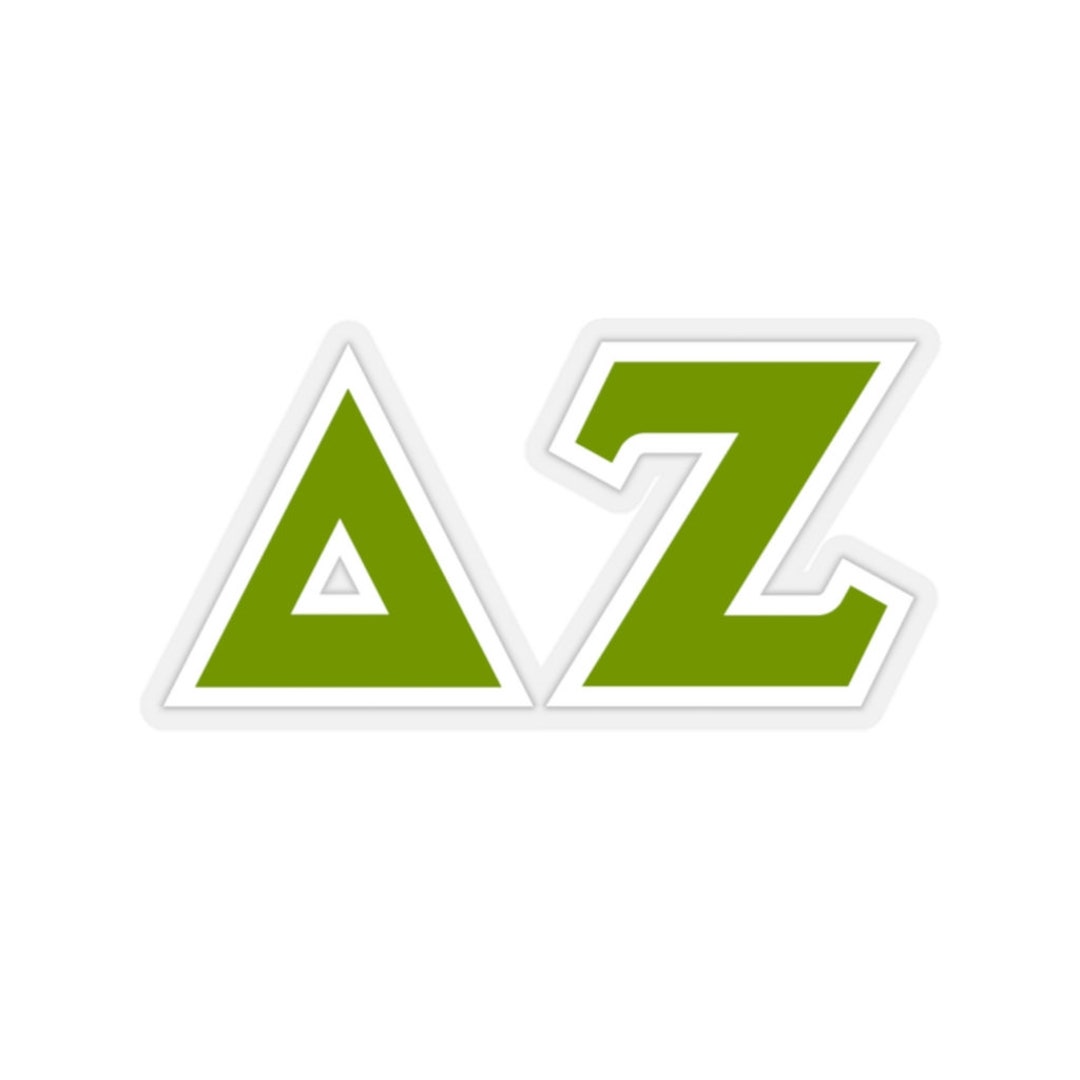 Delta Zeta Green With White Border Letter Sticker - Etsy