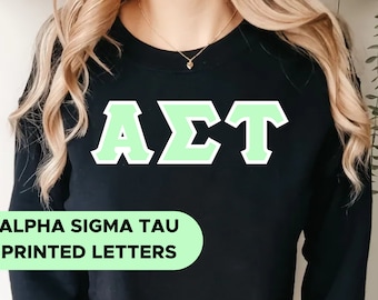 AST Alpha Sigma Tau Wreath Letters Sandstone Car Coaster Greek - Etsy