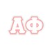Alpha Phi White & Pink Border Letter Sticker - Etsy