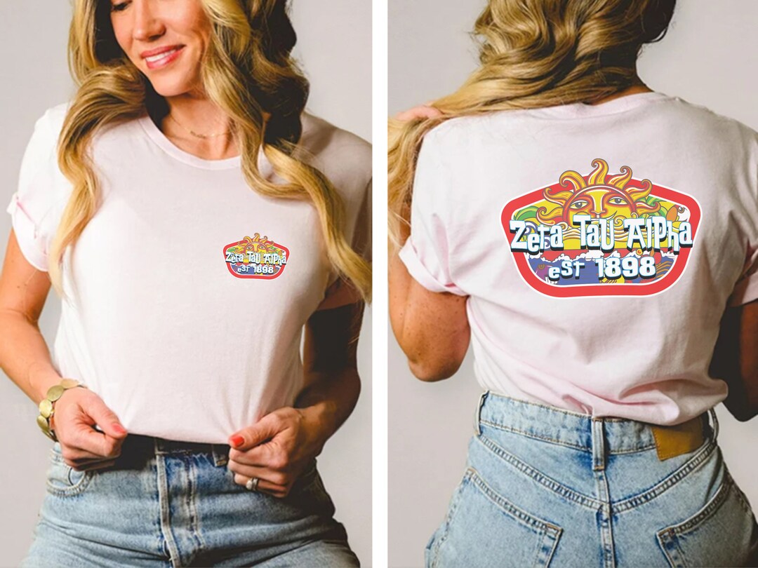 Zeta Tau Alpha Graphic T-shirt | Summer Sol | ZTA T-shirt | Zeta Tau ...