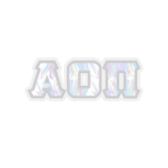 Alpha Omicron Pi Pastel Tie-dye Pattern Letter Sticker - Etsy
