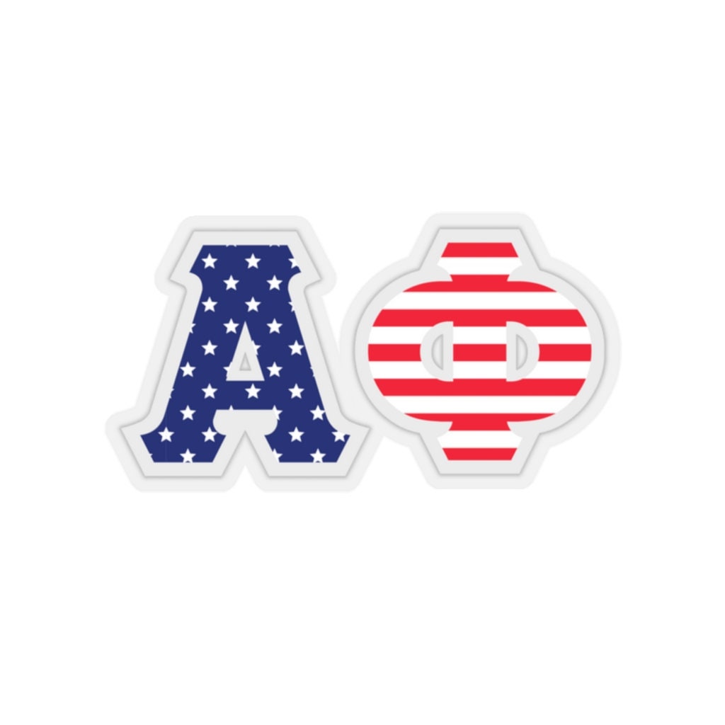 Alpha Phi American Flag Pattern Letter Sticker - Etsy