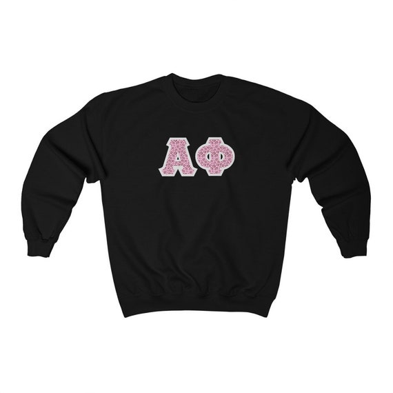 Alpha Phi Printed Letters Pink Leopard Crewneck - Etsy
