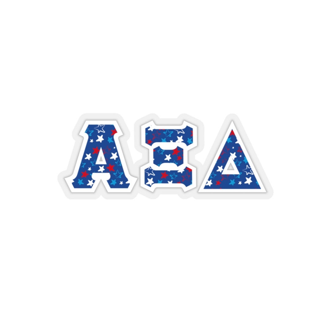 Alpha Xi Delta USA Stars Pattern Letter Sticker - Etsy