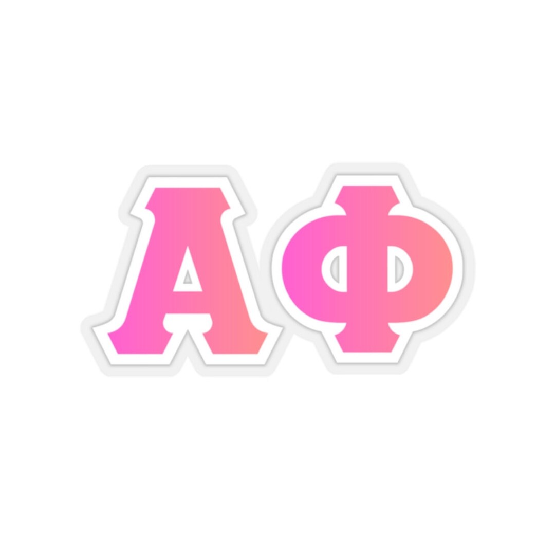 Alpha Phi Bubble Gum Letter Sticker - Etsy