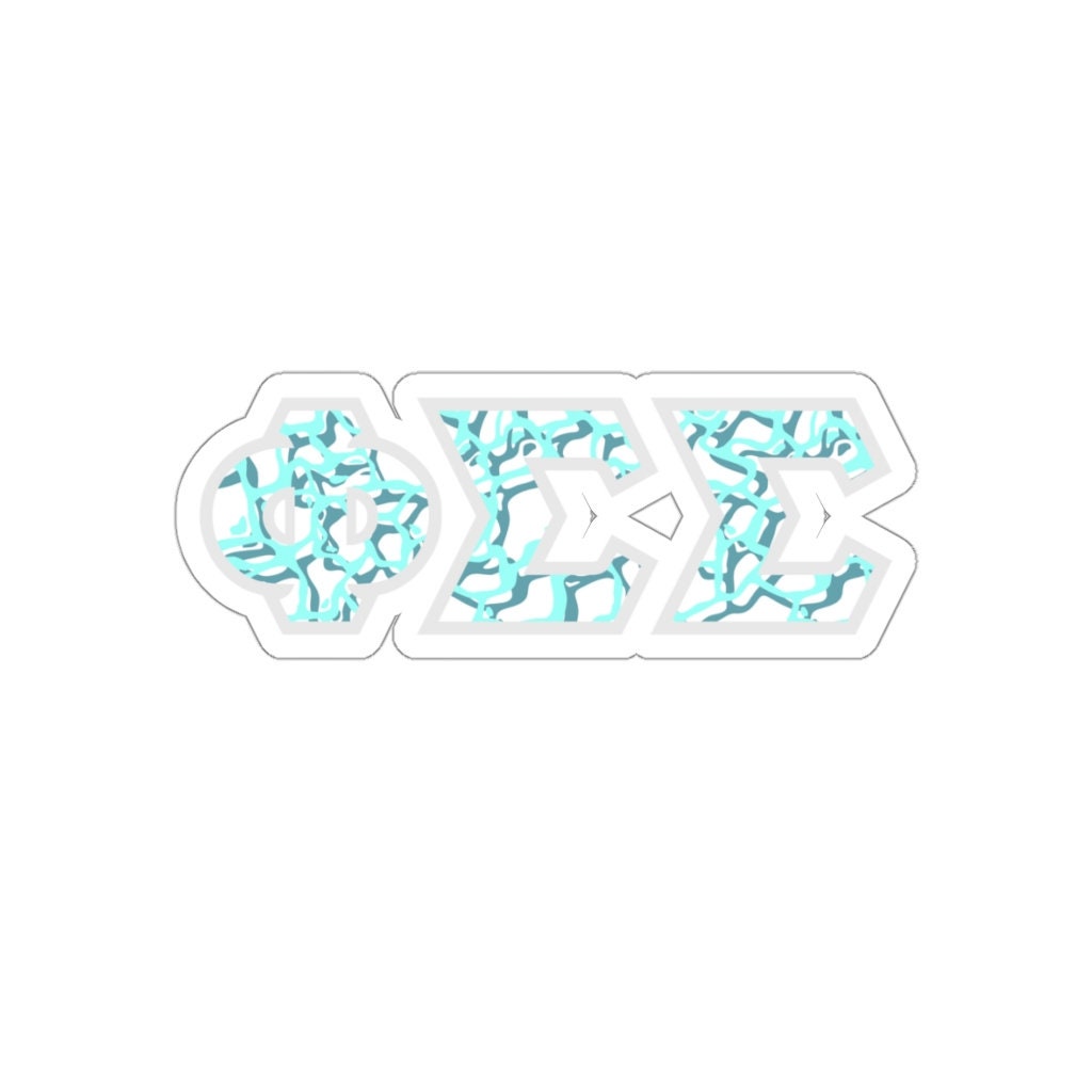 Phi Sigma Sigma Under the Sea Pattern Letter Sticker - Etsy