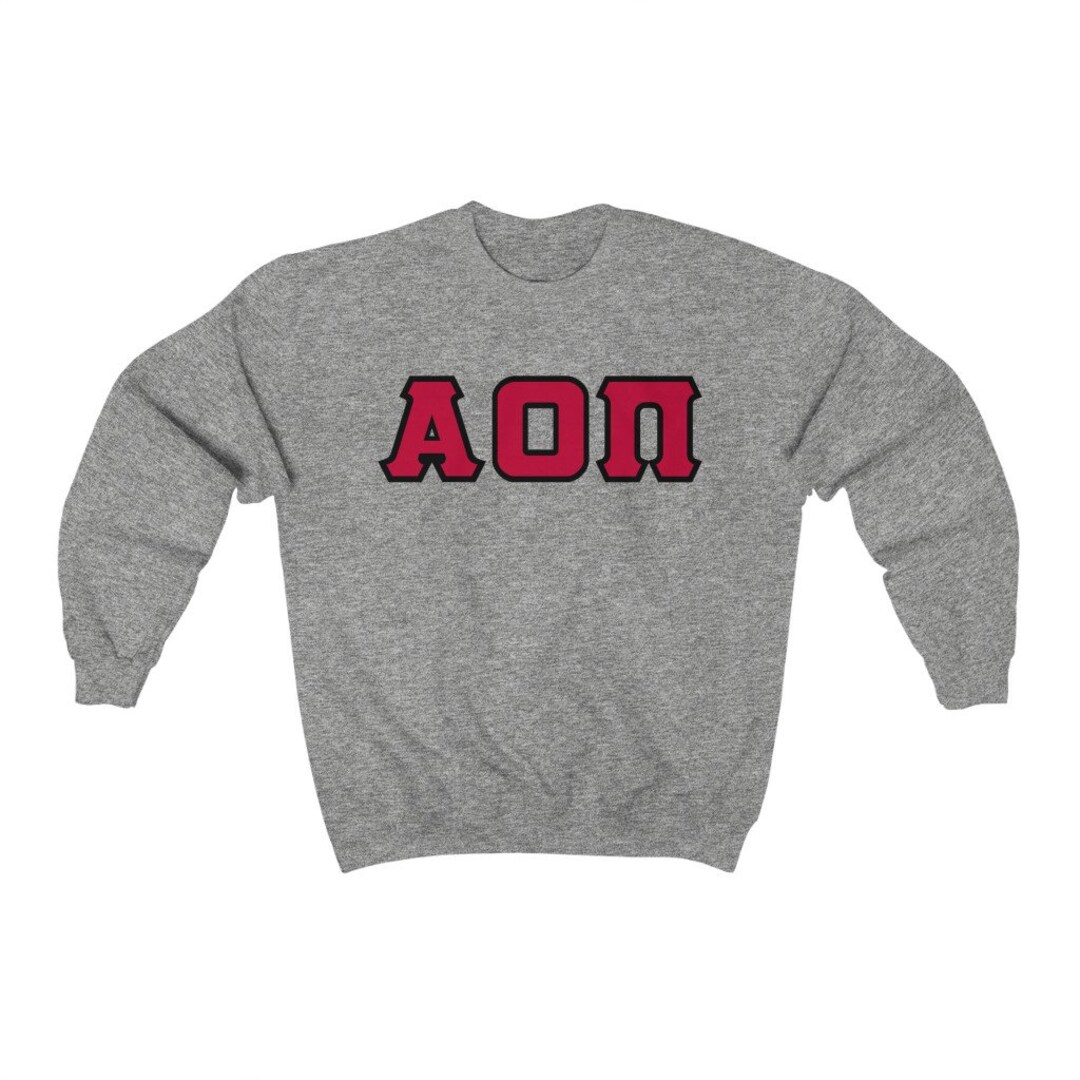 Alpha Omicron Pi Printed Letters Cardinal With Black Border - Etsy