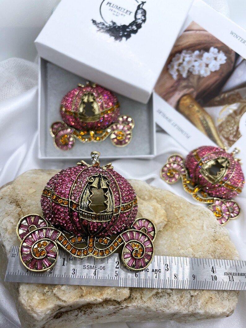Pink Cinderella Coach Brooch - Etsy