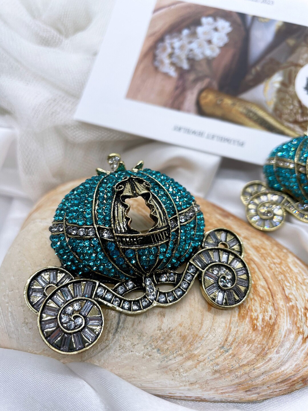 Blue Cinderella Coach Brooch - Etsy