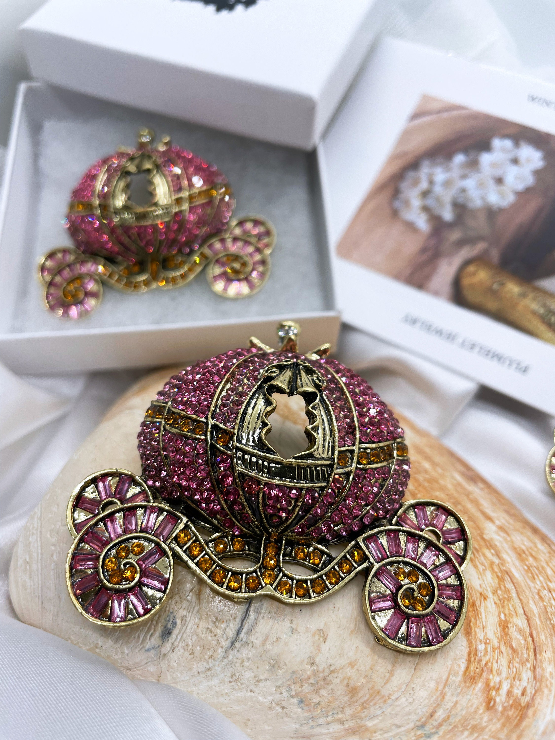 Pink Cinderella Coach Brooch - Etsy