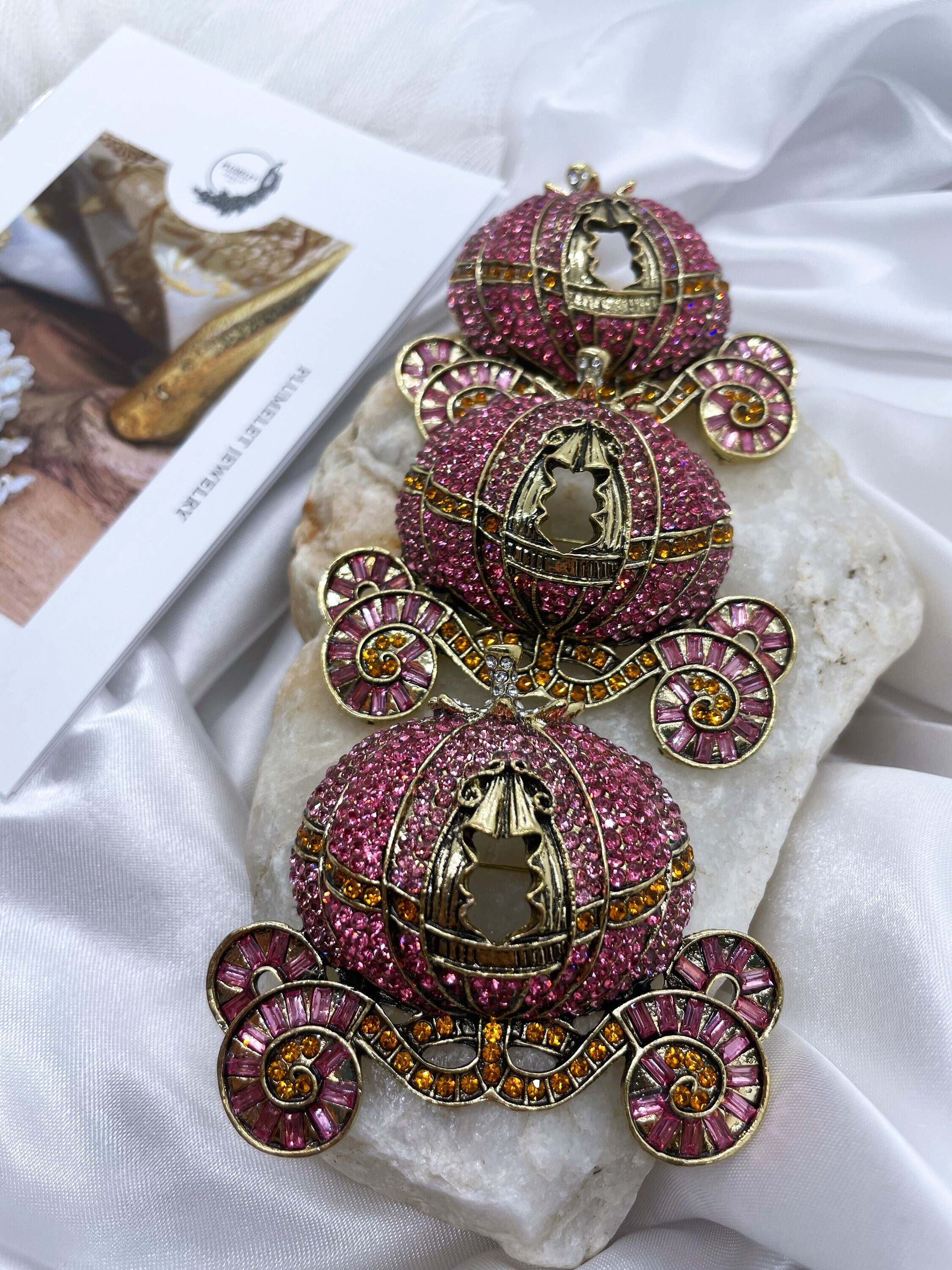 Pink Cinderella Coach Brooch - Etsy