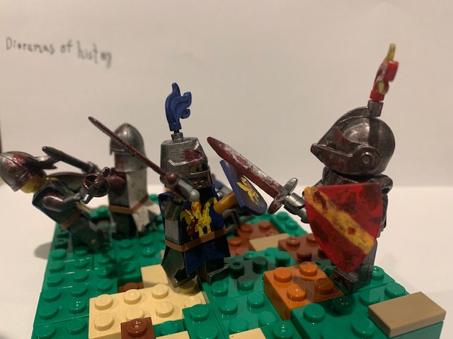 Medieval Battle Diorama, "the Frontiers of Battle." Made With Genuine ...