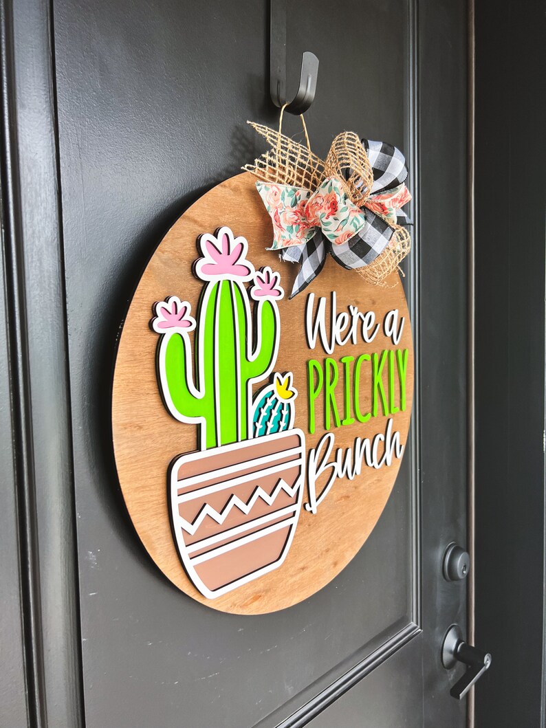 Laser Cut Front Door Decor | Funny Welcome Sign | 3D Door Hang | Funny ...