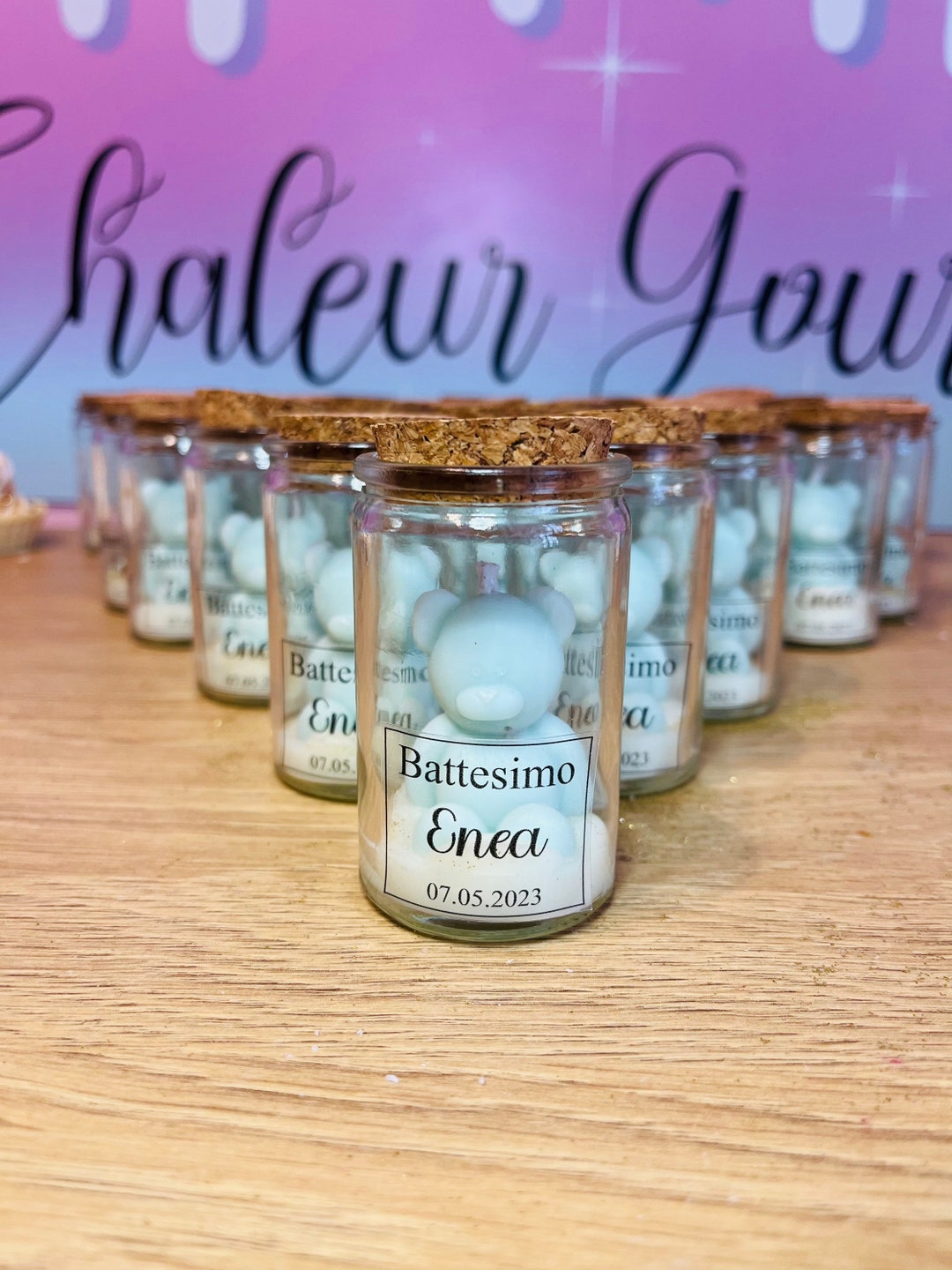 Bougie baptême , anniversaire , bougie baby shower , cadeaux invités ...