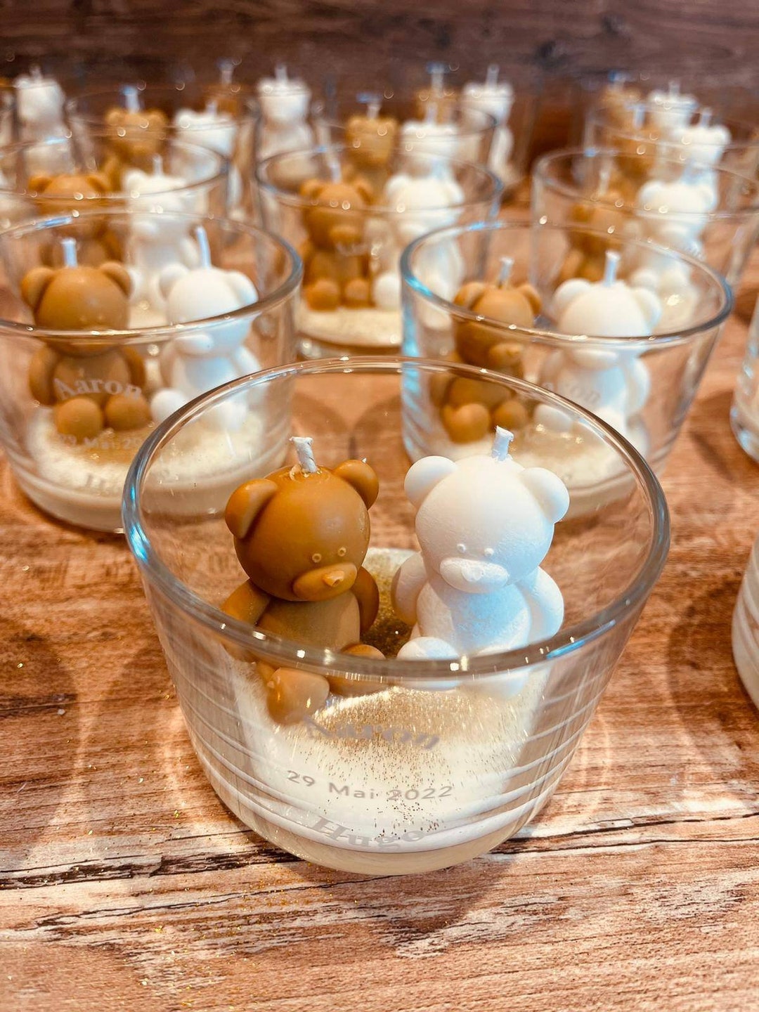 Bougies Baptêmes ourson .bougie baptême , bougie personnalisé,bougie ...