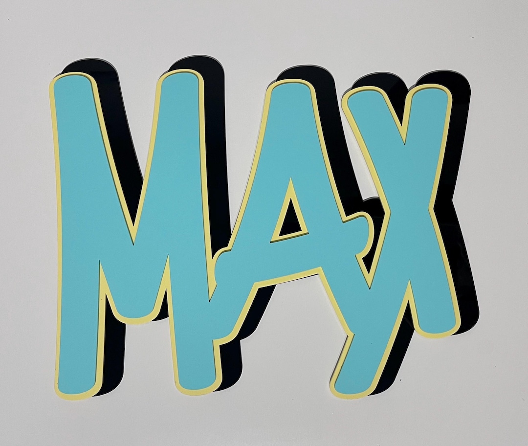 Graffiti Name Sign Triple Layer Signage Personalised 3D Wall Decor ...