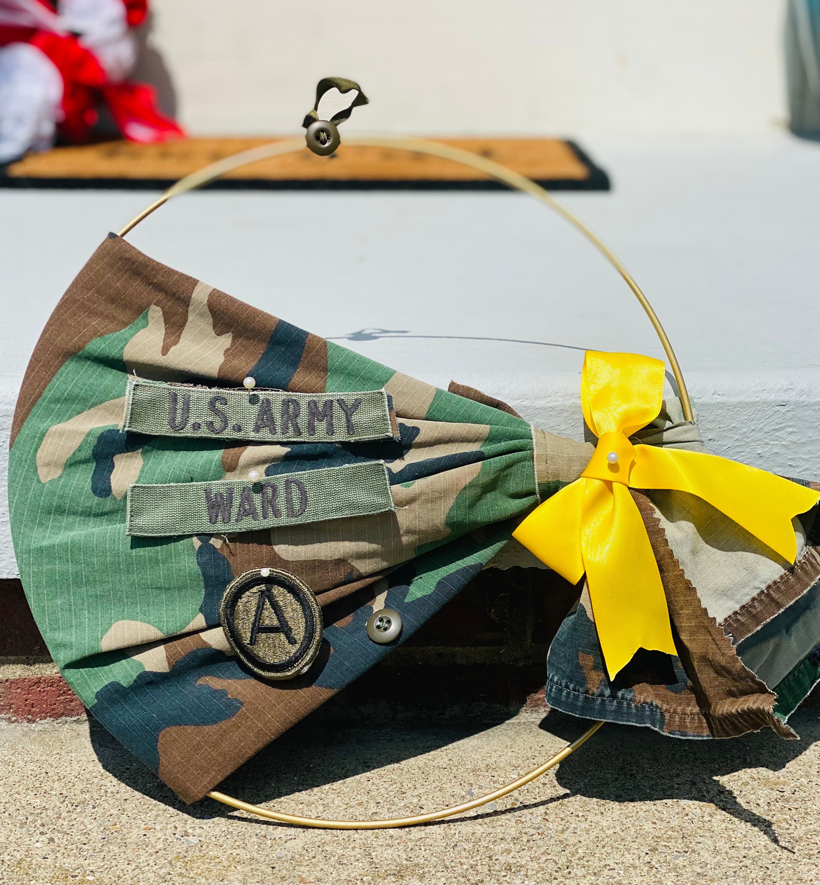 Military Wreath, Camouflage Uniform, Army Sash Wreath - Etsy