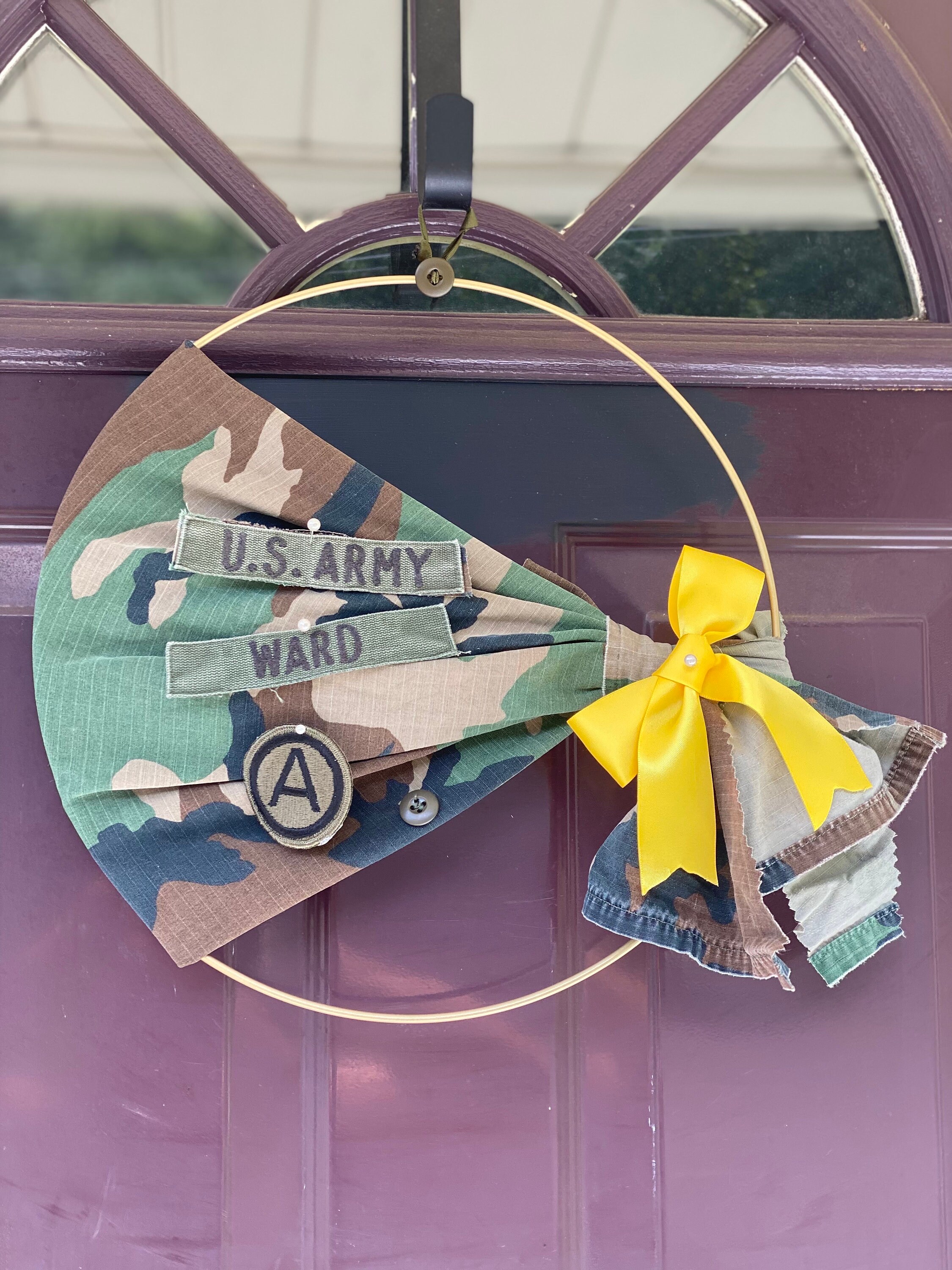 Military Wreath, Camouflage Uniform, Army Sash Wreath - Etsy