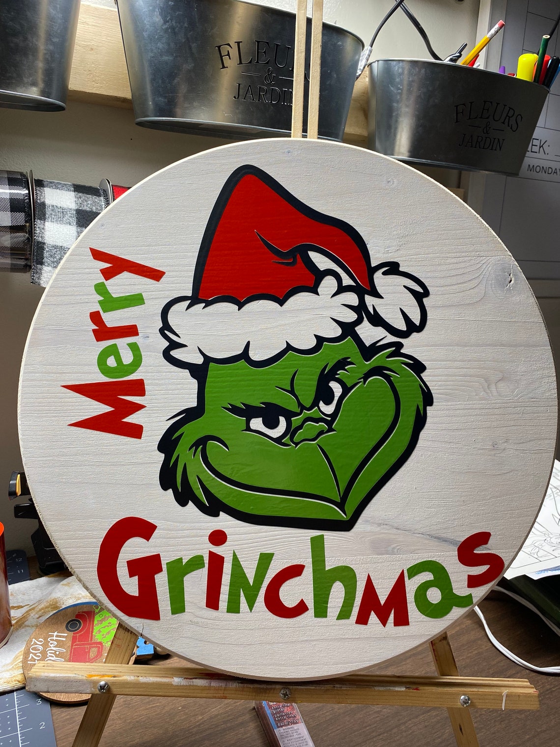 Grinch, Christmas Sign, Gift, Holiday Decor - Etsy