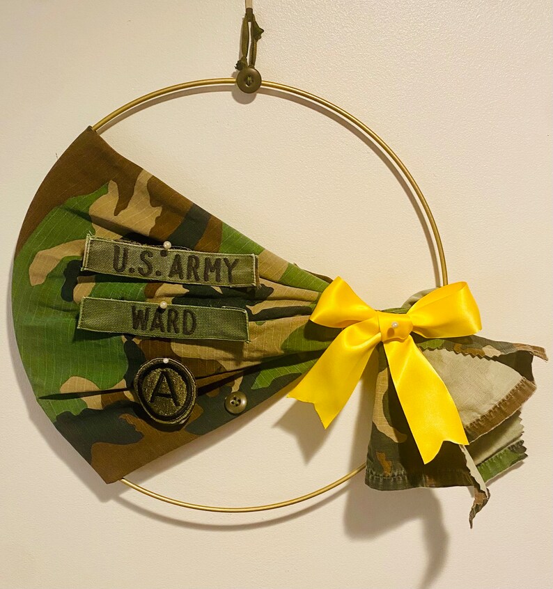 Military Wreath, Camouflage Uniform, Army Sash Wreath - Etsy