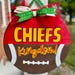 Chiefs Football Team Sign: Handcrafted Wood Door Hanger - Etsy
