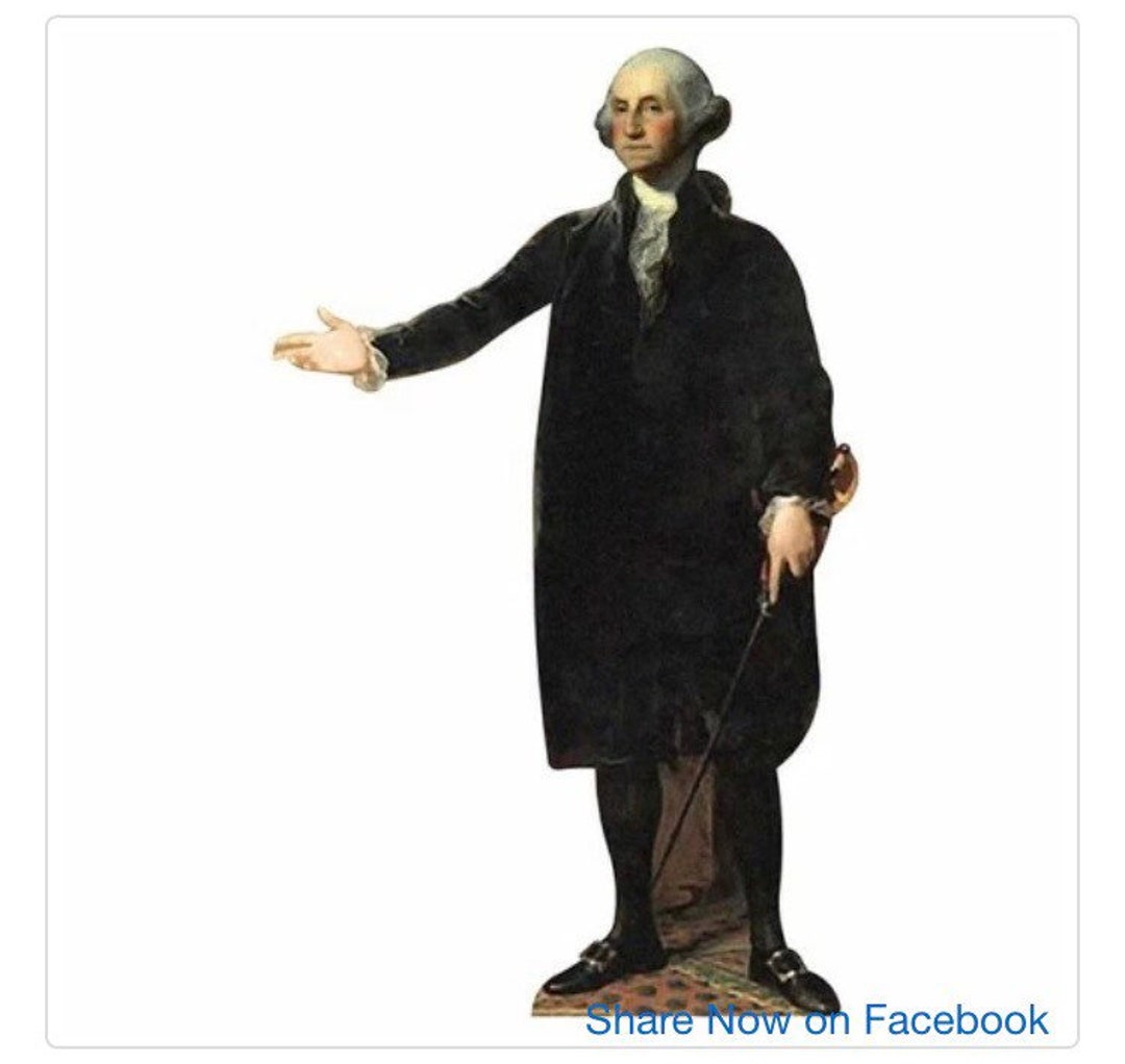 George Washington Life Size Cardboard Cutout FREE SHIPPING - Etsy