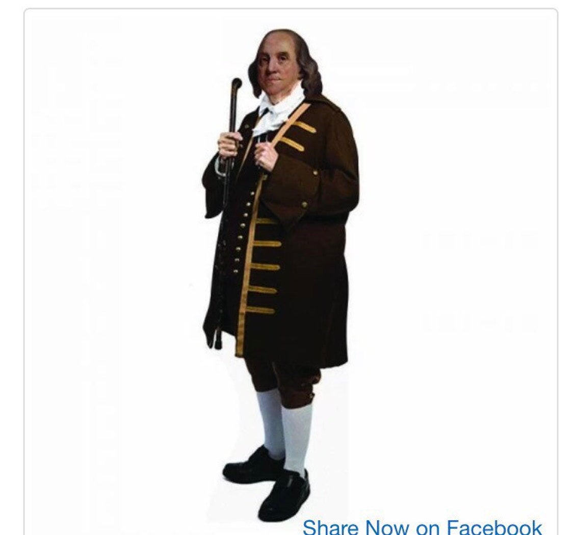 Ben Franklin Life Sized Cardboard Cutout FREE SHIP - Etsy