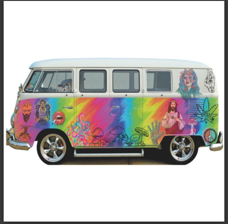 Vintage Hippie Van Cardboard Cutout Free Shipping - Etsy
