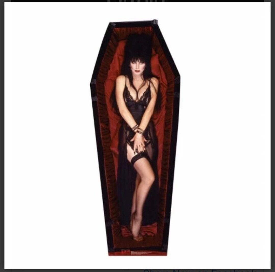 Elvira Coffin Life Size Cardboard Cutout - Etsy