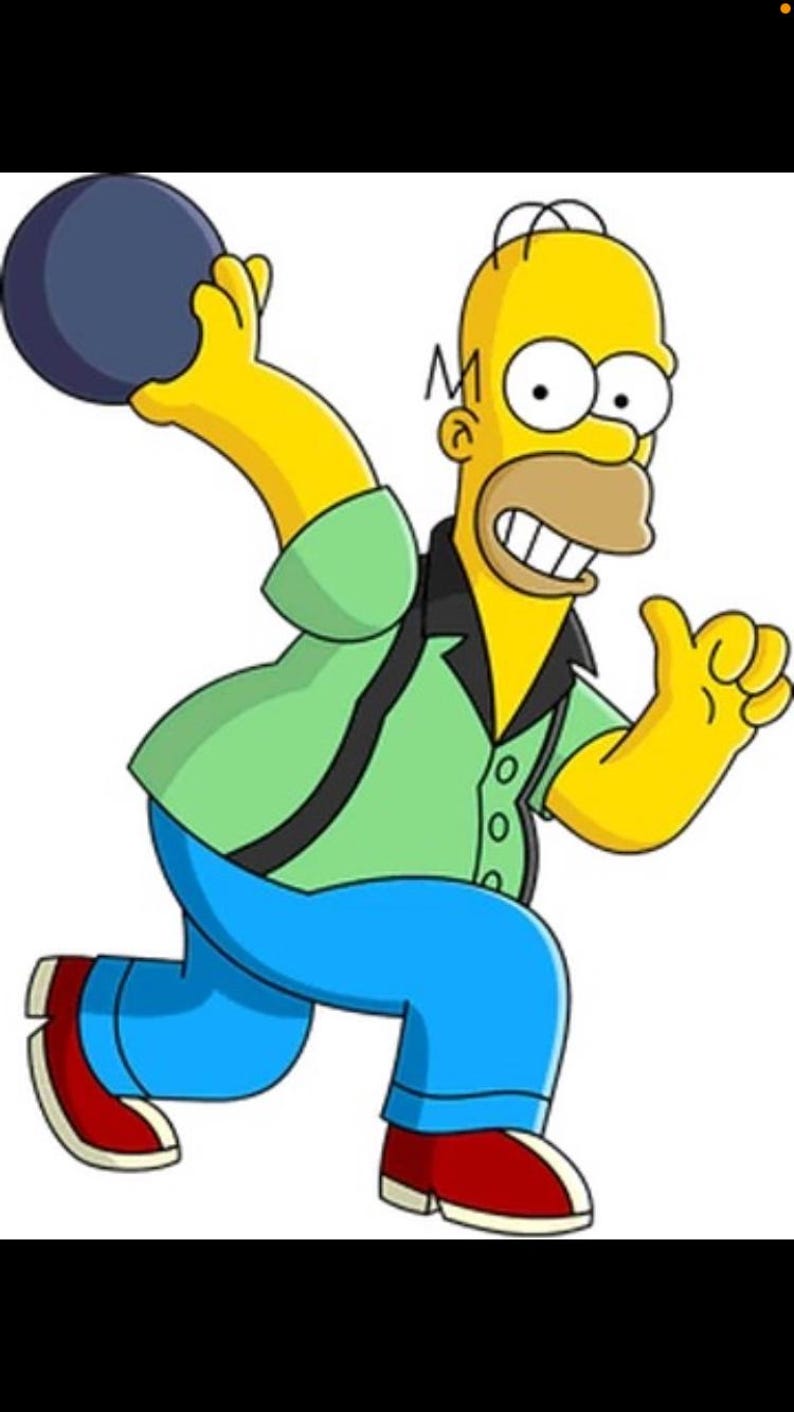 Homer Simpson Bowling Life Size Cardboard Cutout With Fast, Free ...