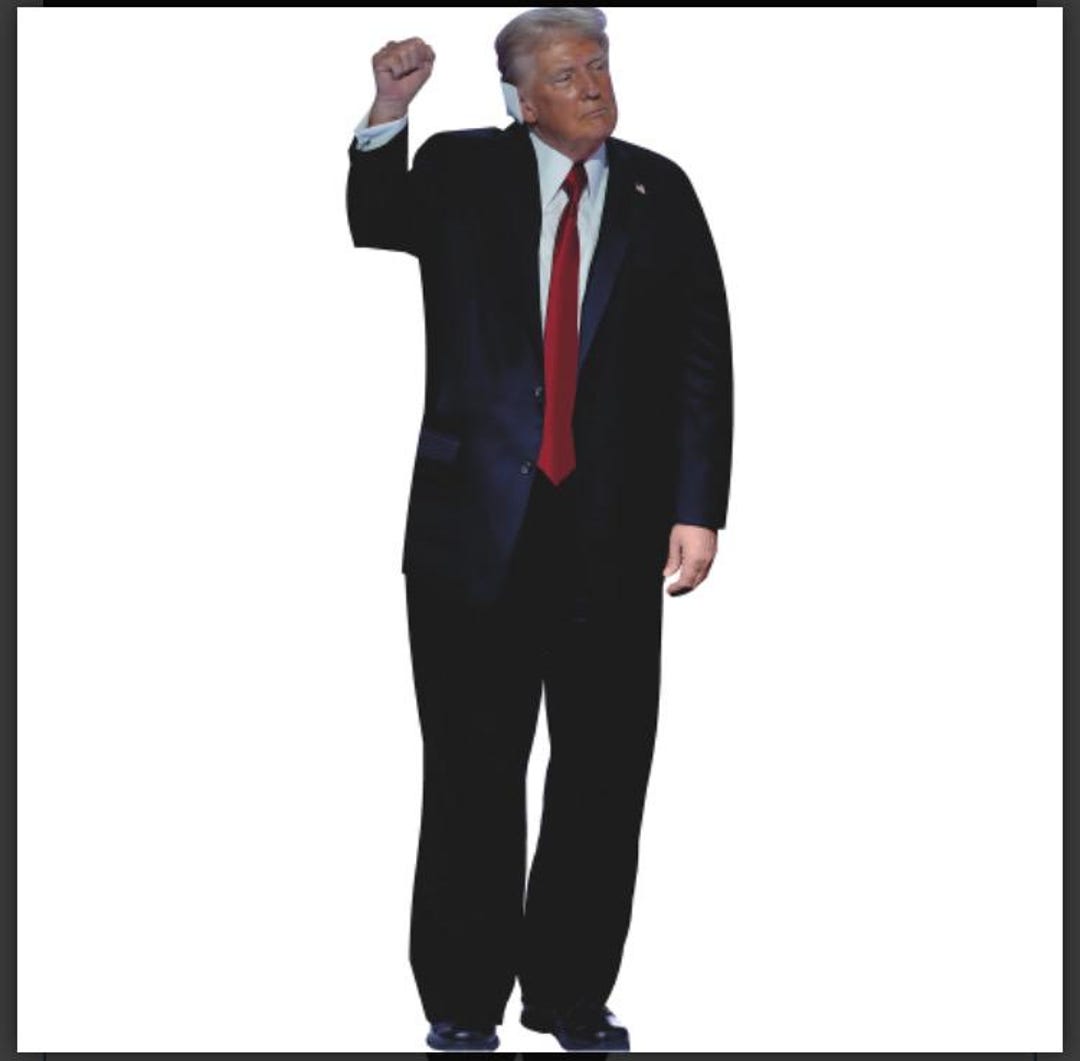 Donald Trump With Ear Bandage Life Size Cardboard Cutout. Fast, Free ...