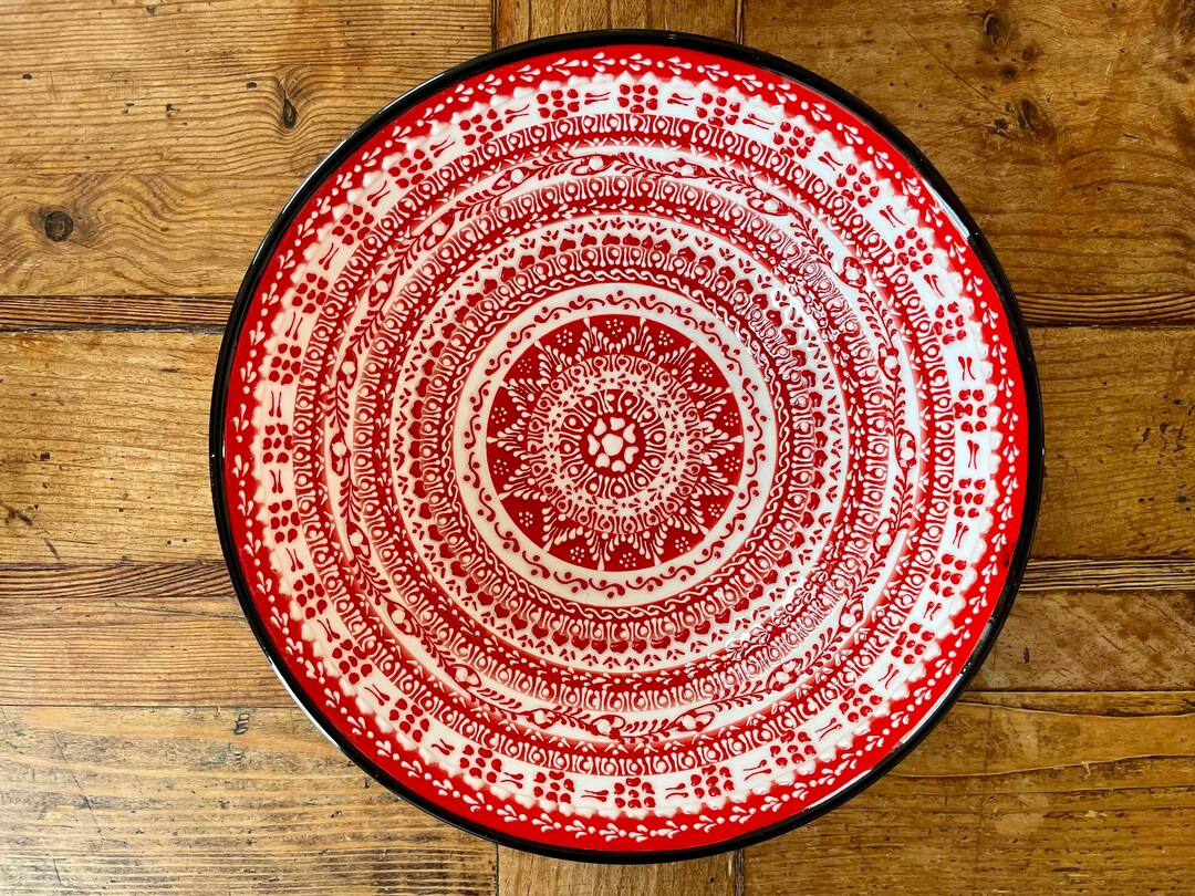 Red Ceramic Bowl - Etsy