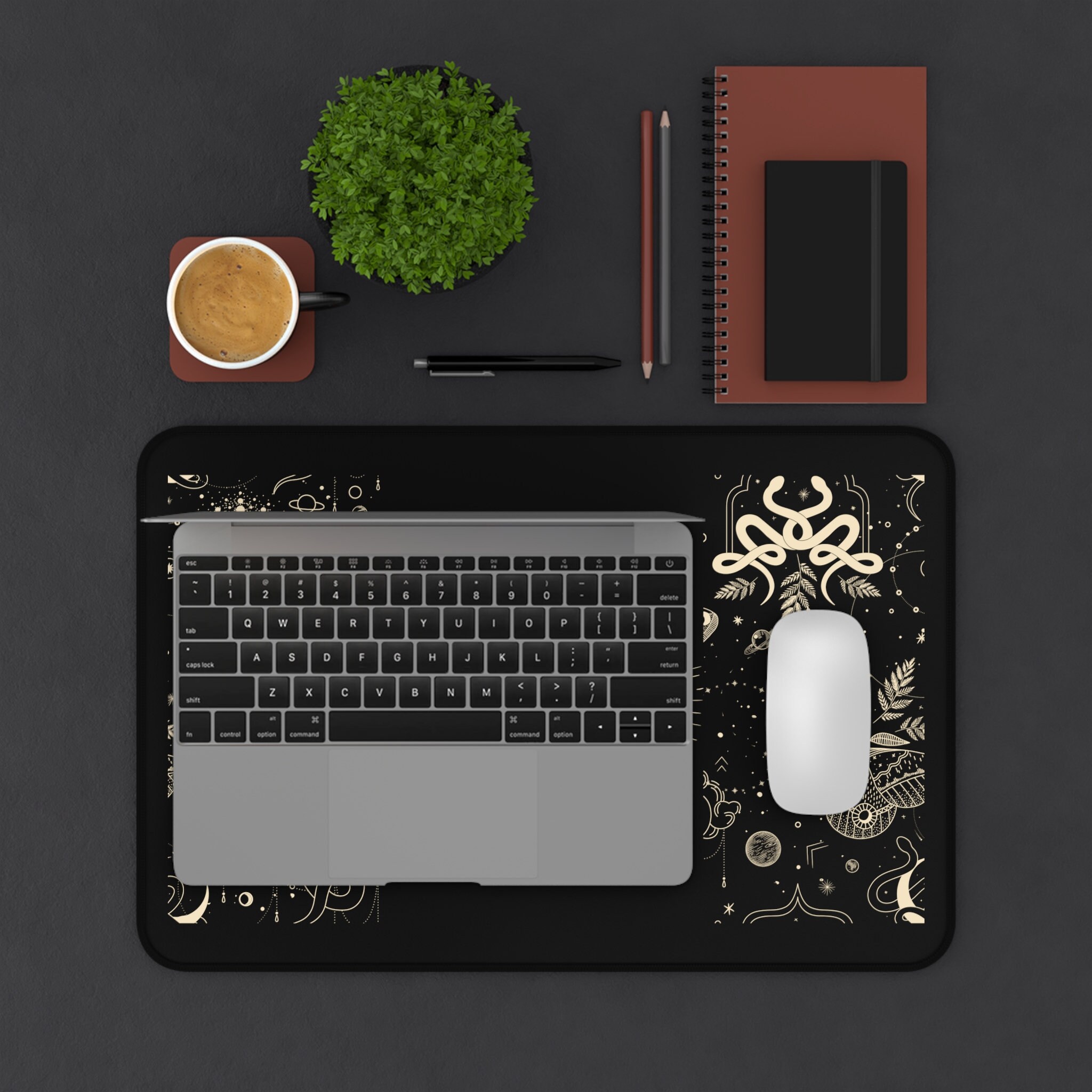 Celestial Crystal Moth Desk Mat Unique Boho Office Decor for - Etsy