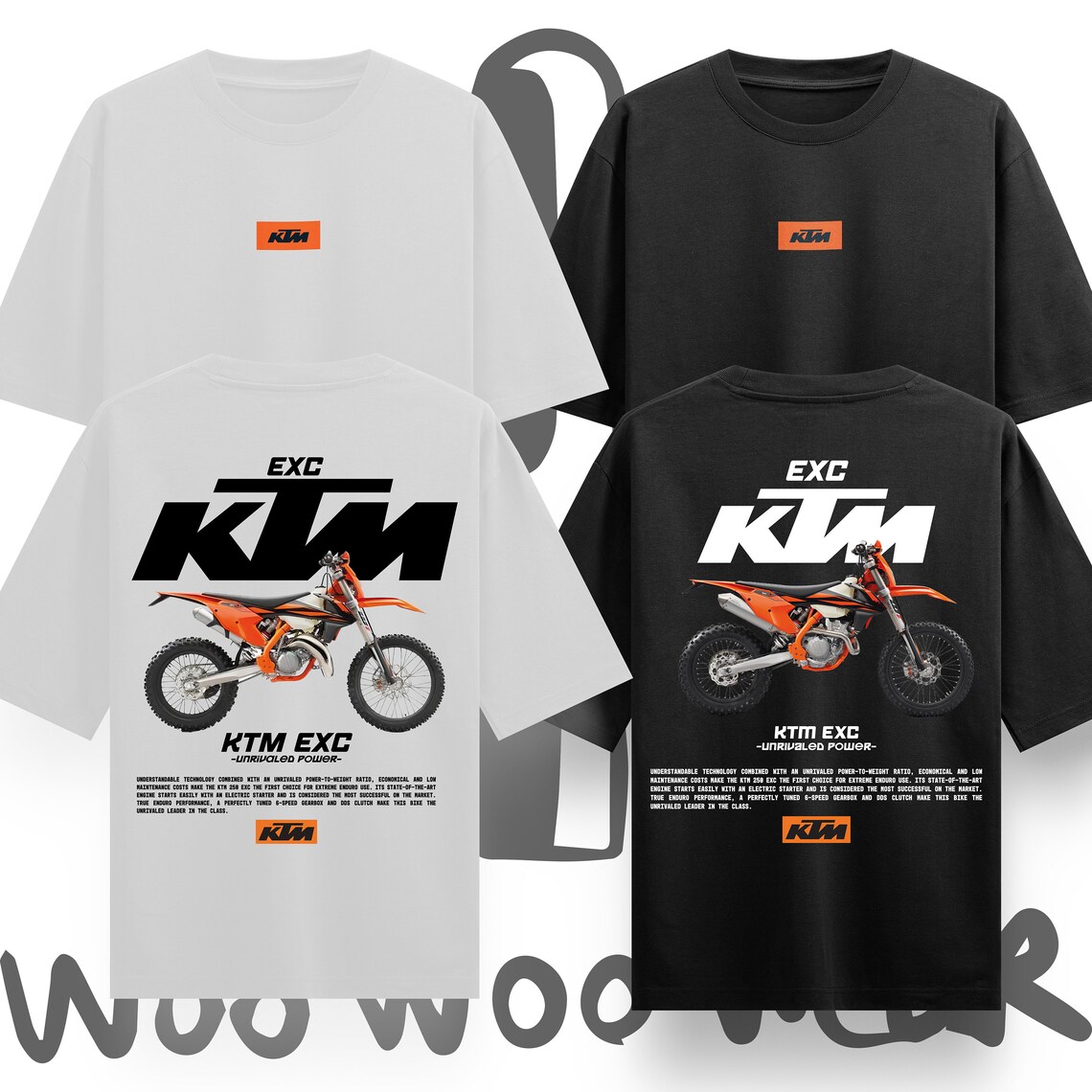 KTM Oversize Unisex T-shirt Motorcycle Design - Etsy