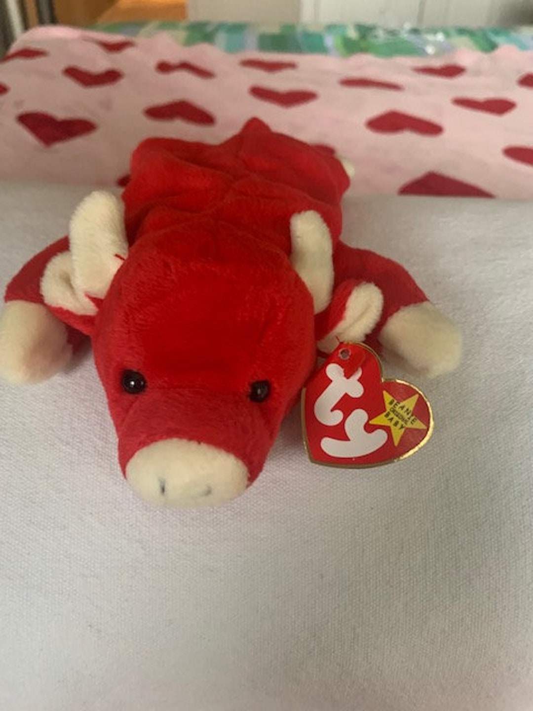 Snort, the Red Bull Beanie Baby - Etsy
