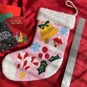 Christmas Stocking Punch Needle, Handmade Decor, Christmas Gift ...