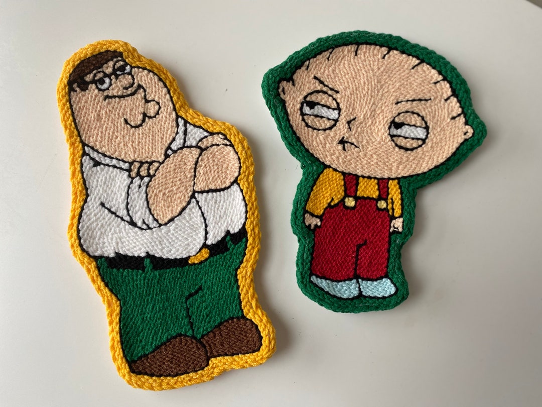 Family Guy Mug Rug, Punch Needle Wall Hanging, Handmade Gift, Peter and ...