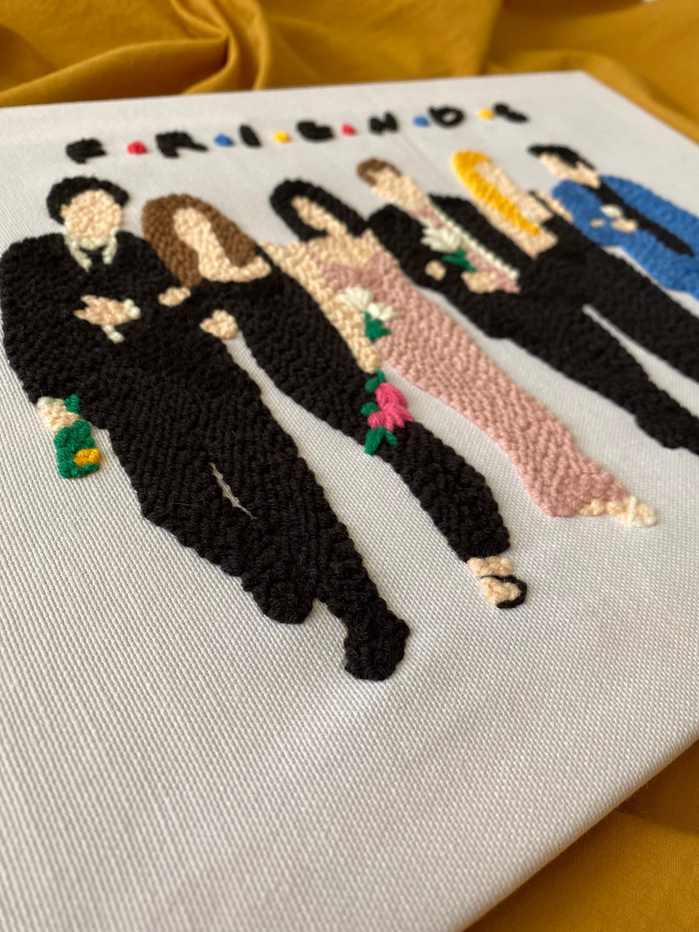 F.R.I.E.N.D.S. Canvas Punch Needle Embroidery Kanvas Tablo - Etsy