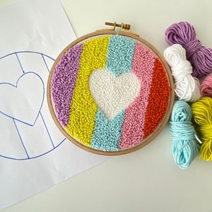 Make Your Own Mug Tug, Heart Starter Kit, Beginner Kit, Embroidery Kit ...