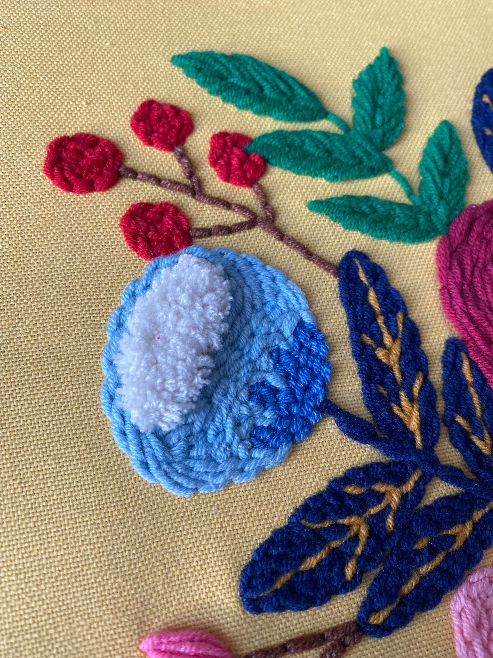 Flowers Wall Decor, Valentine's Day Gift, Punch Needle Home Decor, New ...
