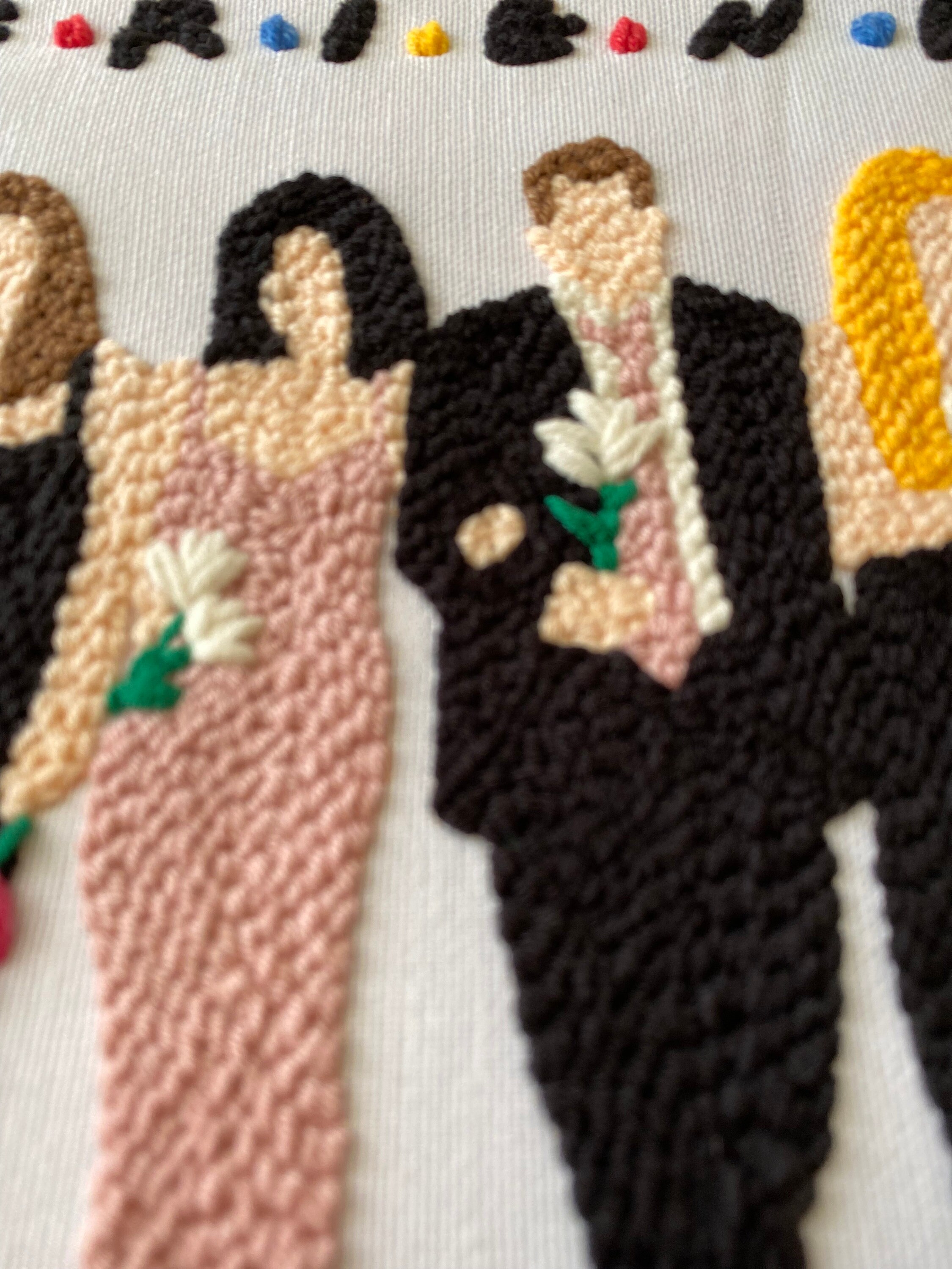 F.R.I.E.N.D.S. Canvas Punch Needle, Embroidery Kanvas Tablo, Punch Wall ...