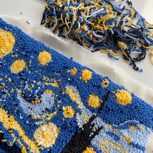 Starry Night Punch Pillow, Handmade Home Decoration, New Home Gift ...